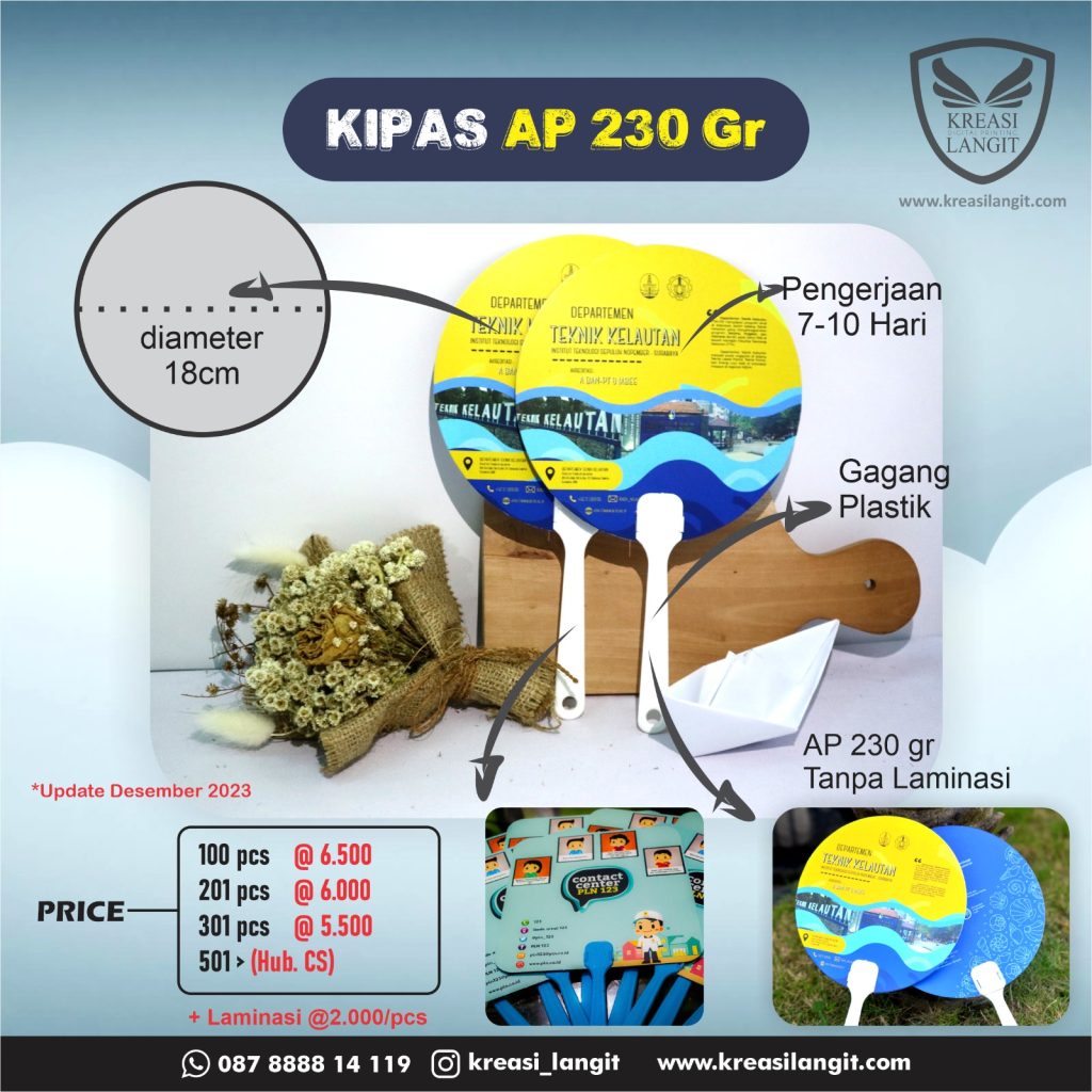 Kipas Promosi Custom - Percetakan Murah di Surabaya - Kreasi Langit ...